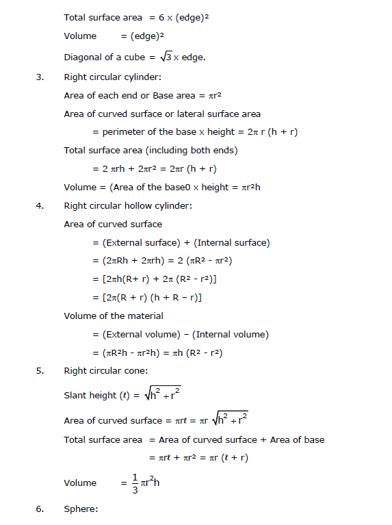 CBSE Class 10 Mathematics Surface Area And Volume Notes Set D CBSE Class 10 Mathematics Surface Area And Volume Notes Set D